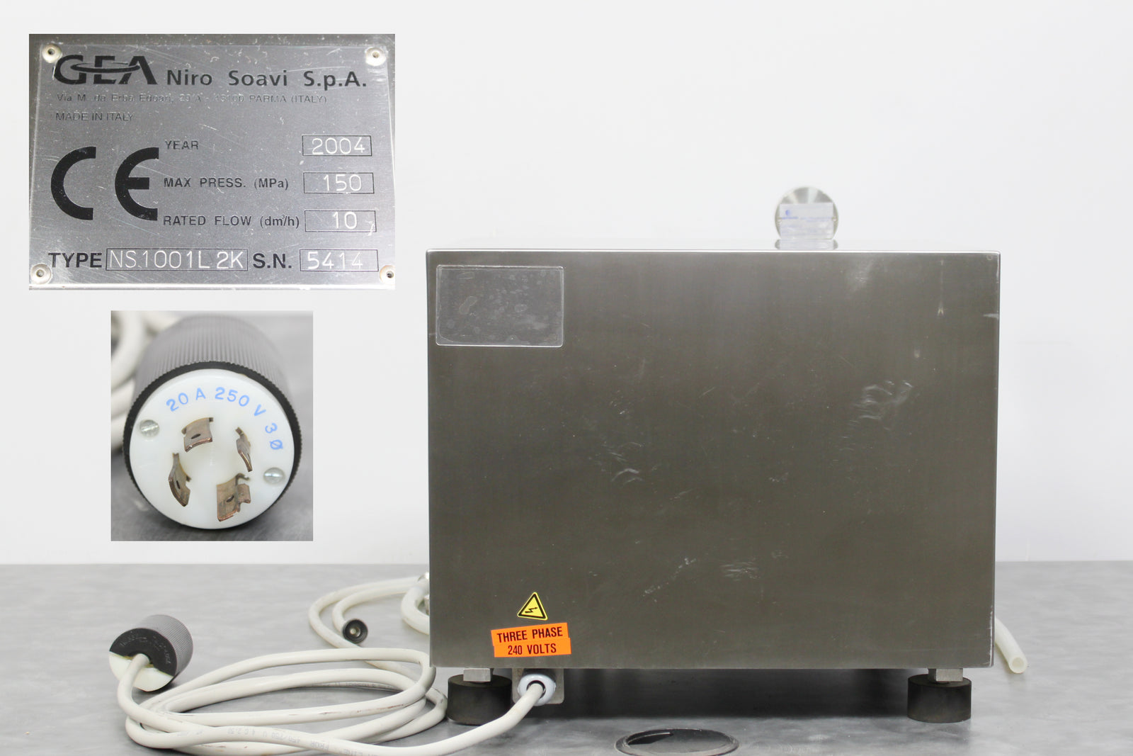 GEA Niro Soavi NS1001L2K High Pressure Laboratory Homogenizer