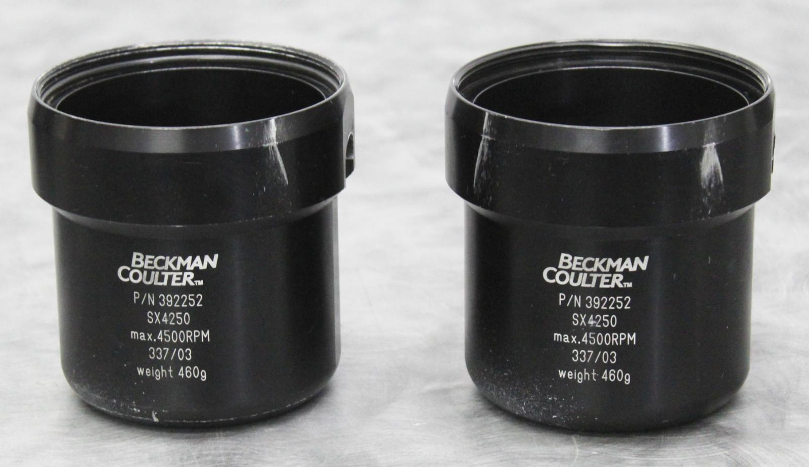 x2 Beckman Coulter SX4250 Centrifuge Rotor Buckets 250mL 4500RPM