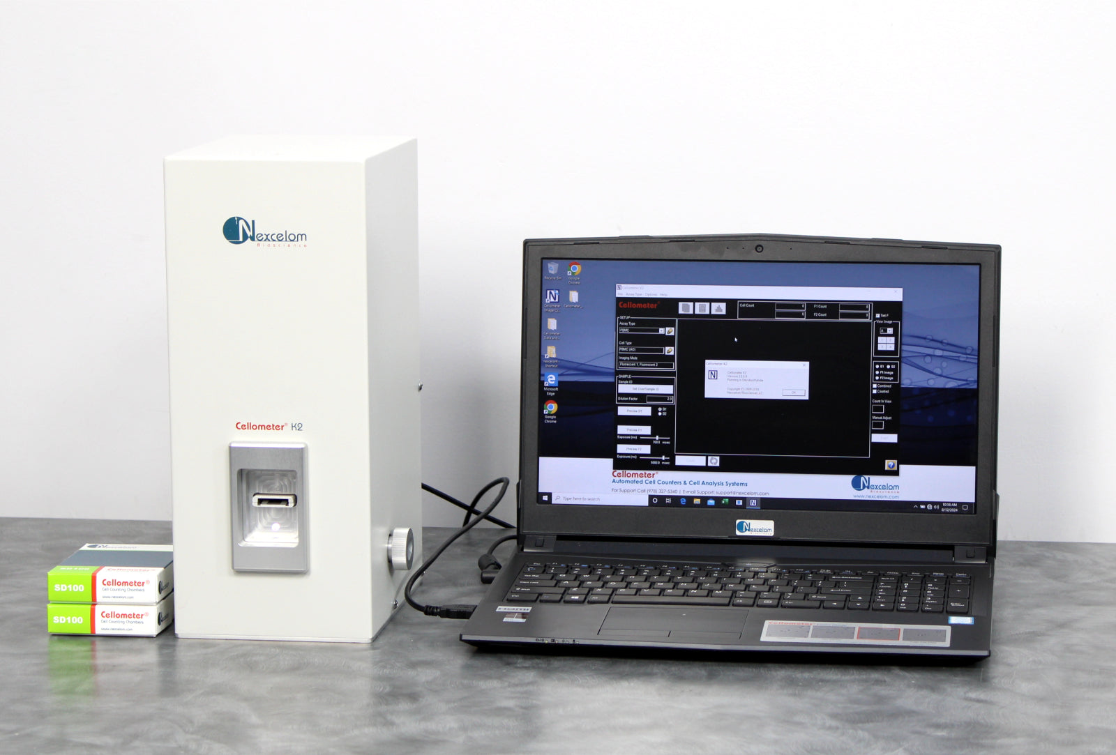 Nexcelom Cellometer K2 Image Cytometer Automated Cell Counter and Lapt
