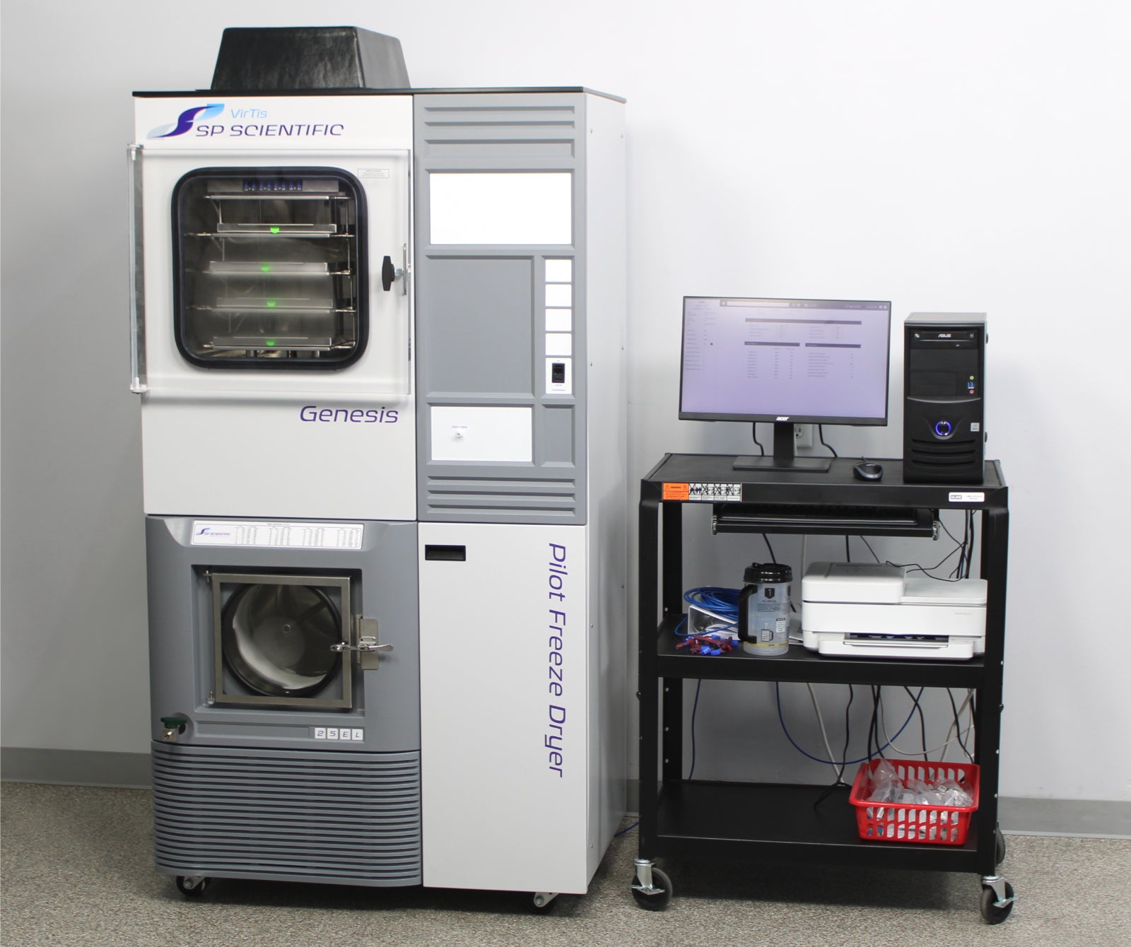 VirTis Genesis 25 EL Pilot Stoppering Shelf Freeze Dryer