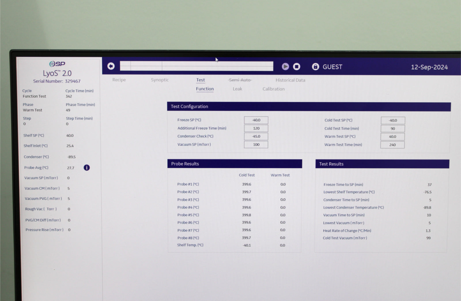 VirTis Genesis 25 EL Pilot Stoppering Shelf Freeze Dryer