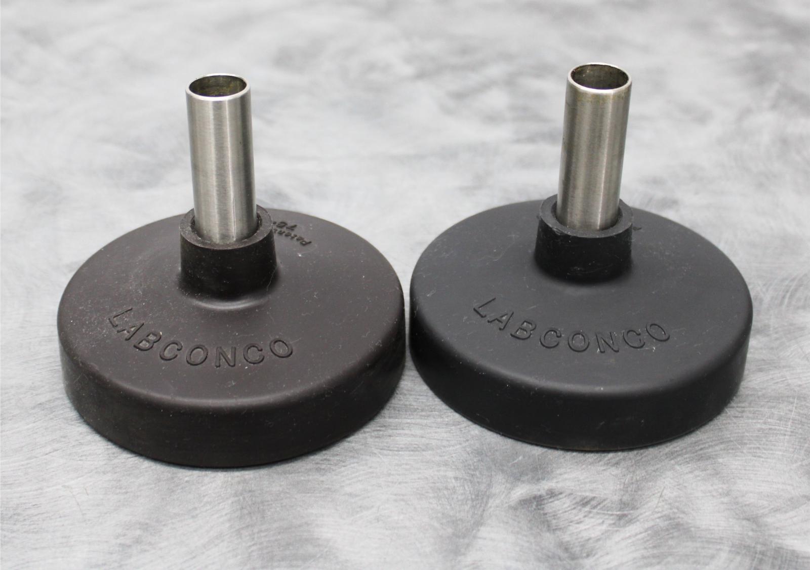 x2 Labconco Freeze Dryer Flask Tops 75444 with .75 x 3 Inch Straight A