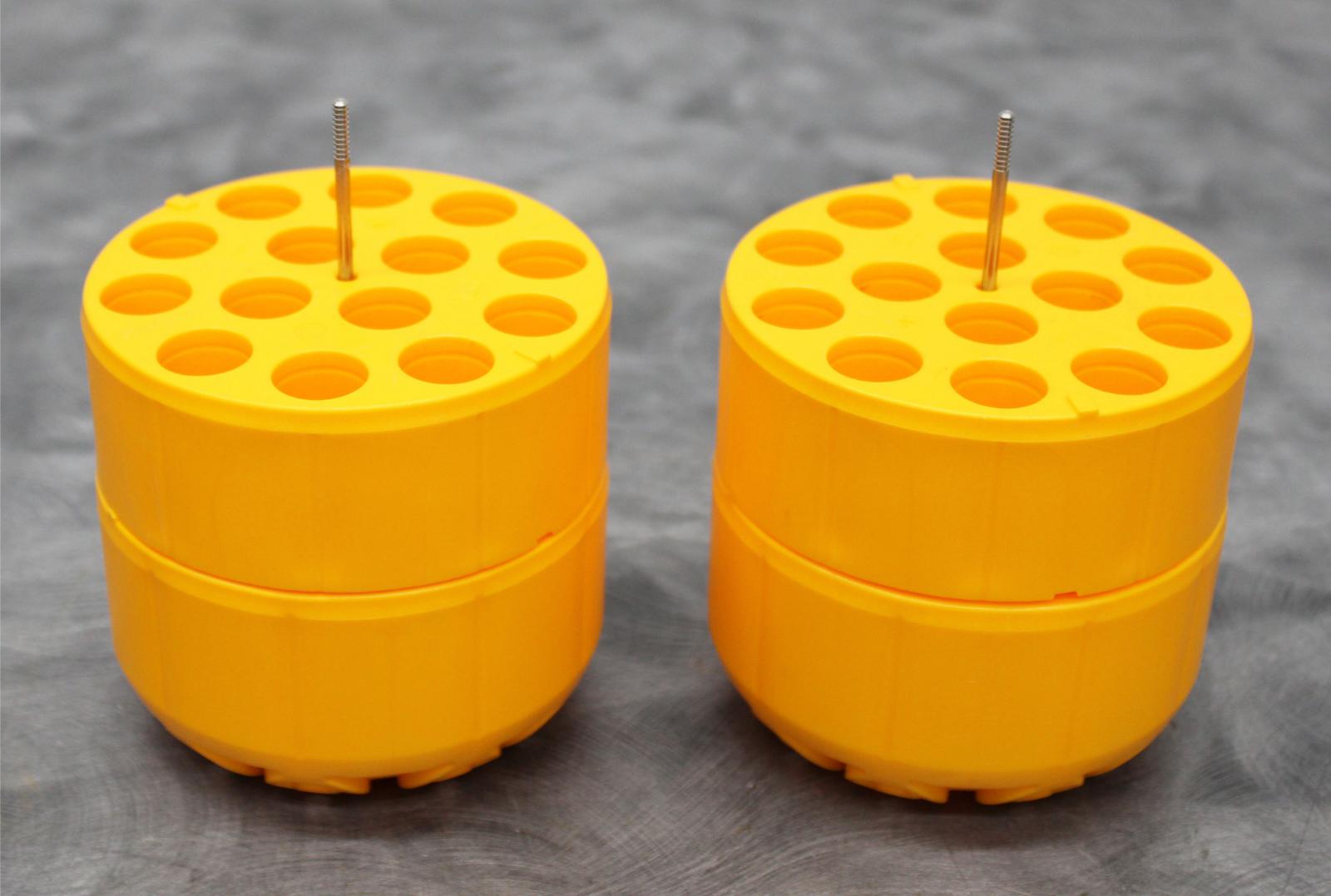 x2 Eppendorf 5825 734.009 Swing Bucket Rotor Conical Tube Adapters 14x