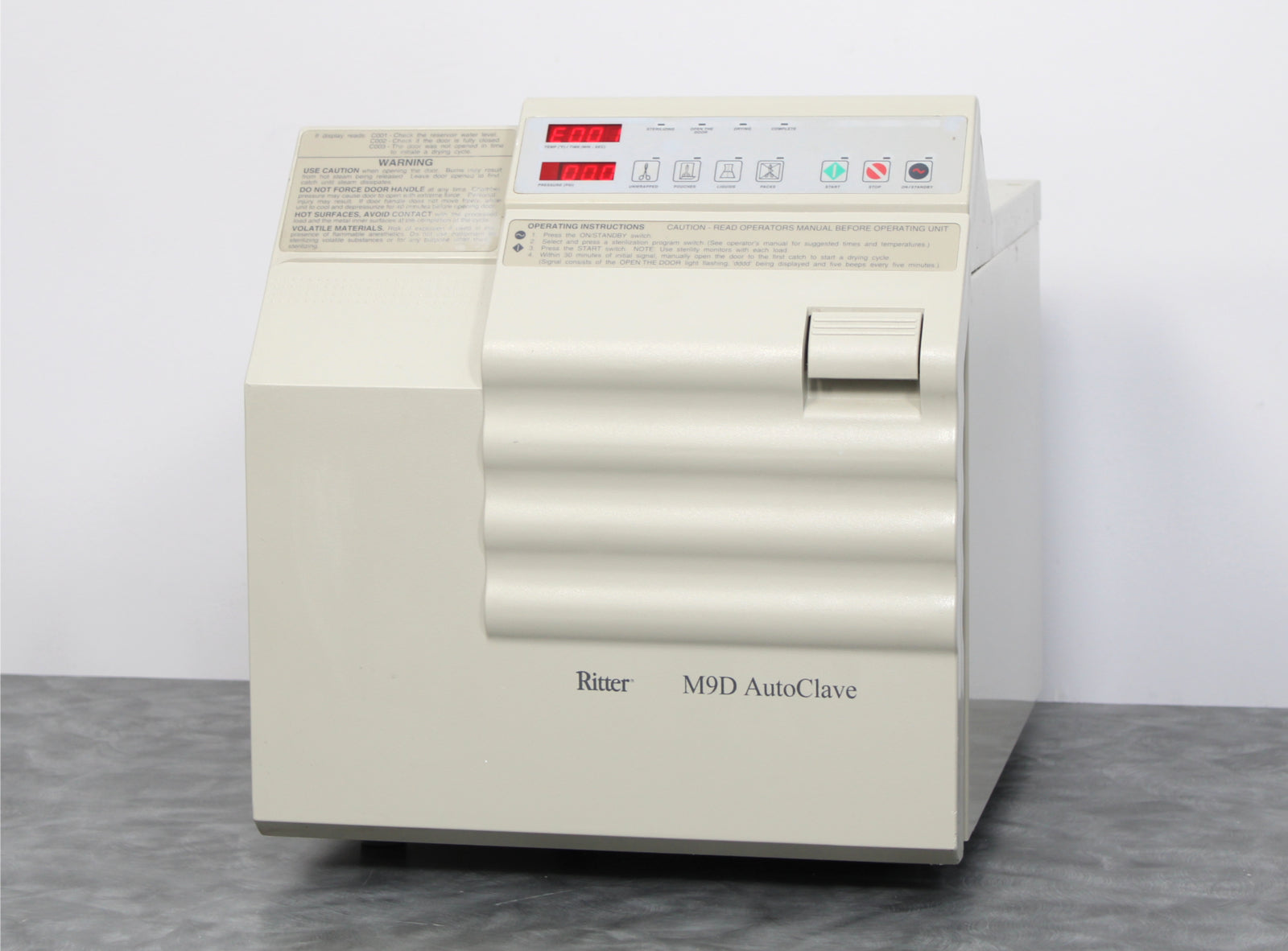 Midmark Ritter M9D AutoClave Automatic Steam Sterilizer M9D-001 and 2