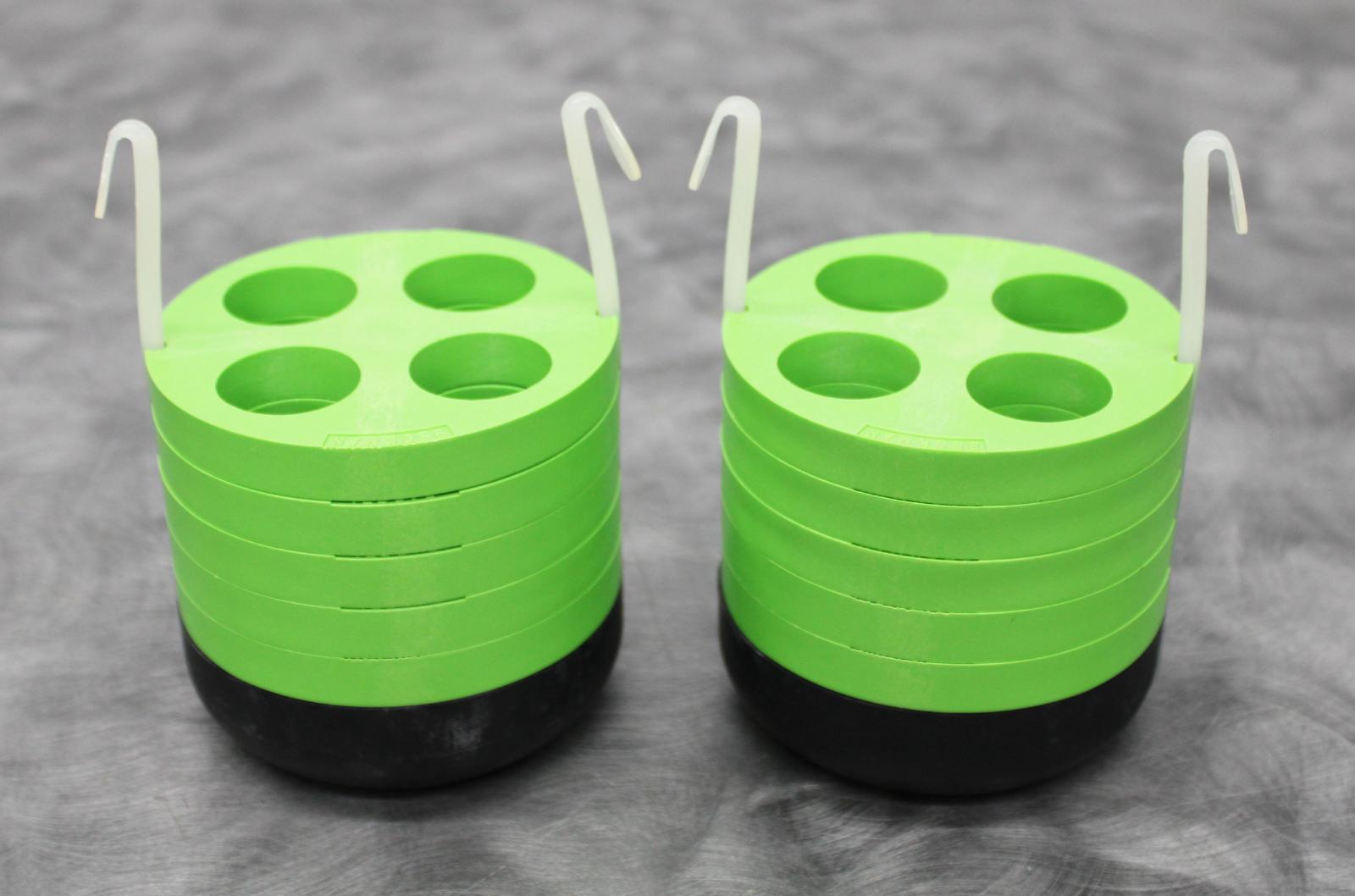 x2 Beckman Coulter 4x50mL Swing Bucket Rotor Tube Adapters 345371 5-Di