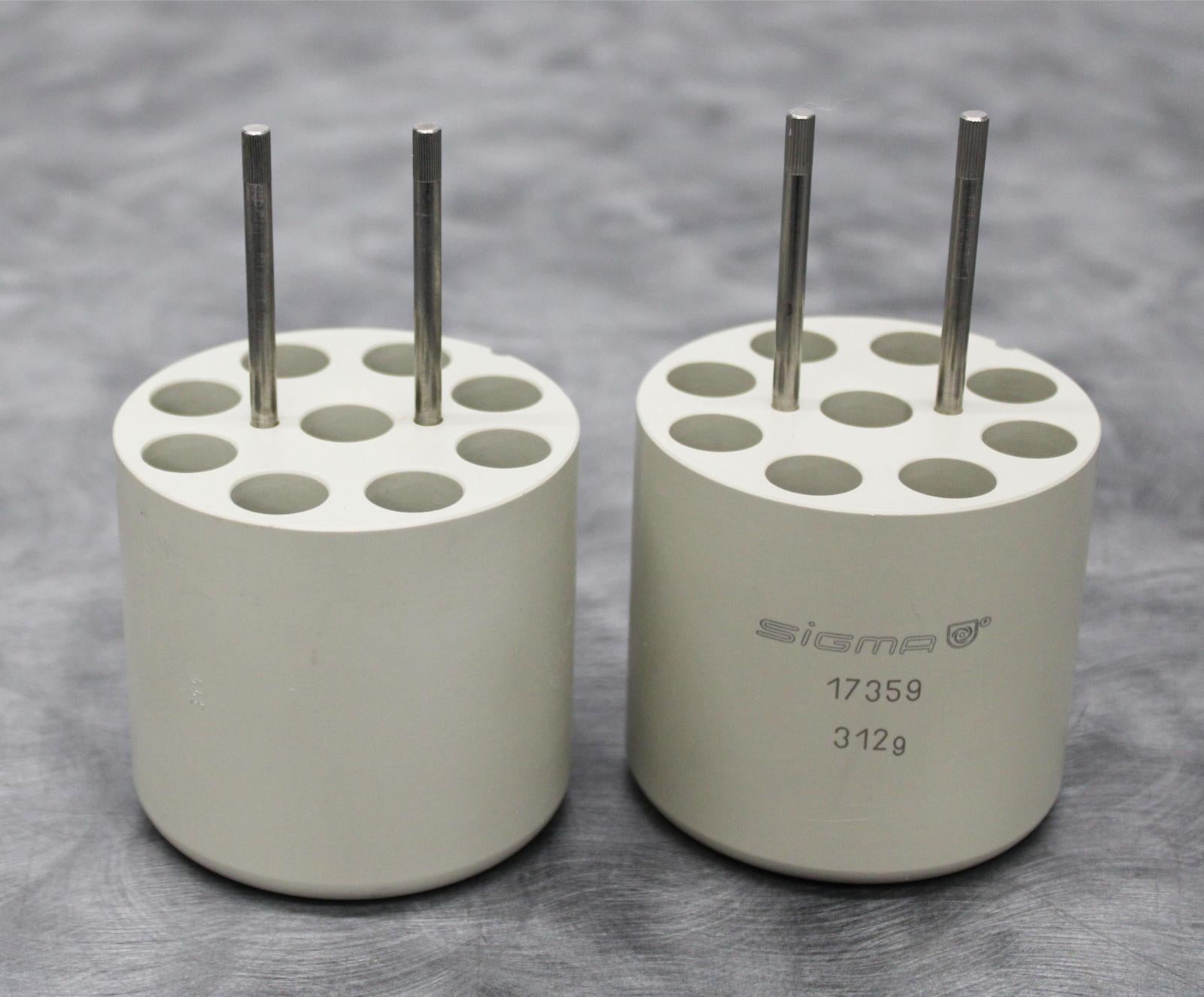 x2 Sigma 17359 Falcon Conical Centrifuge Rotor Adapters 9 x 15mL