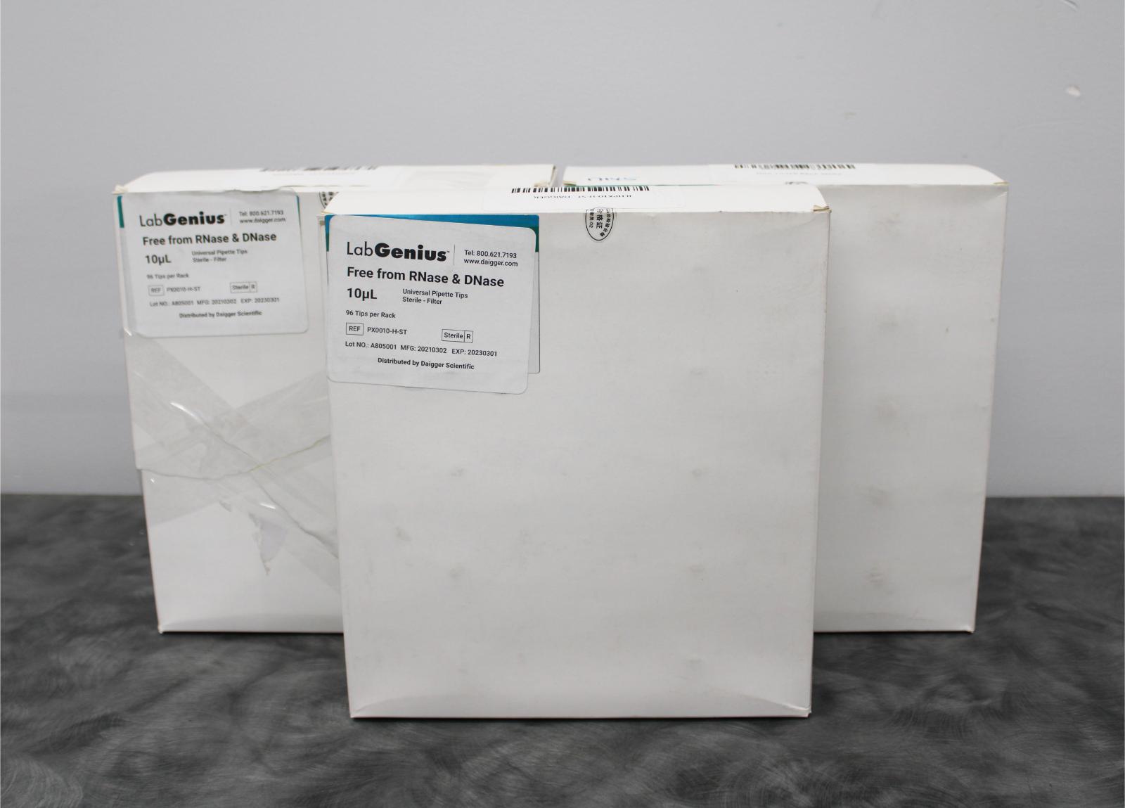 x3 Boxes Daigger LabGenius 10µl Universal Pipette Tips Sterile-Filter