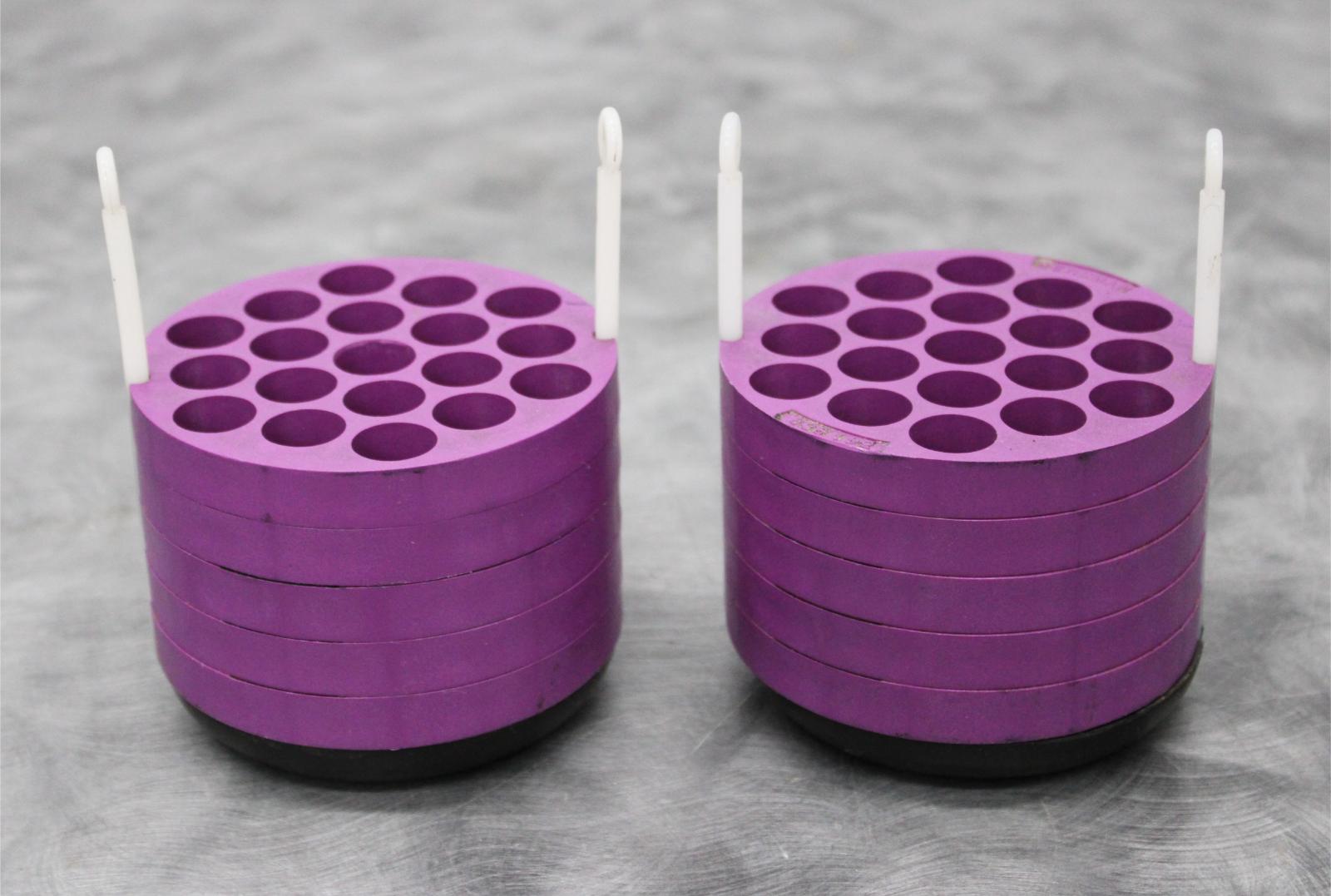 x2 Beckman Coulter 341939 Centrifuge Rotor 5Disc 19x12mL Tube Adapters