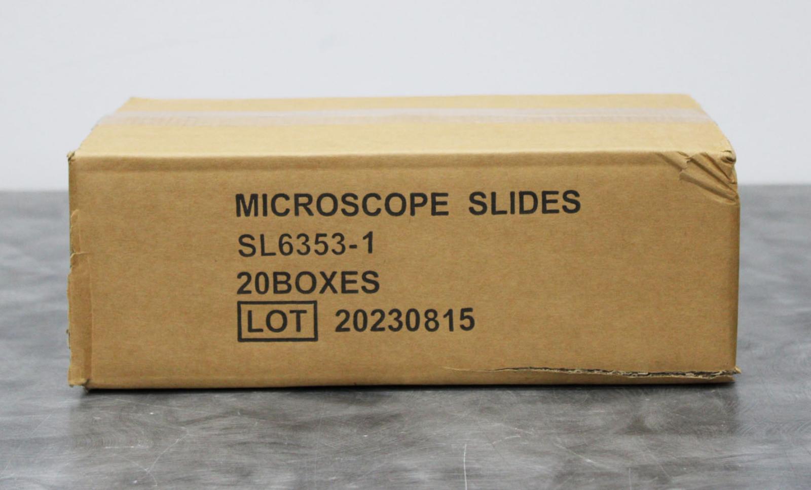 Avantik SL6353-1 SureBond Charged Glass Microscope Slides Clipped Corn