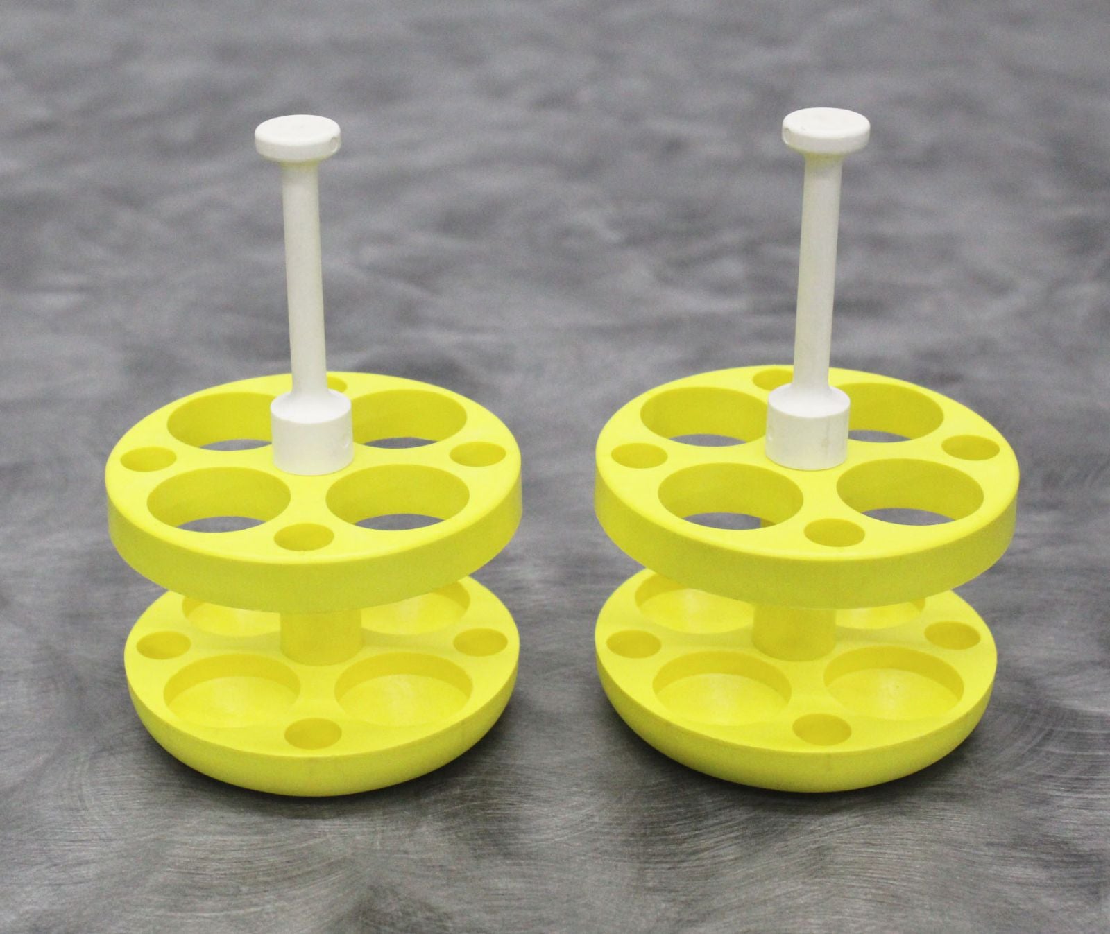 Lot of 2 Beckman Coulter 359486 Tube Rack Adapters 4 x 50mL 29mm Diame