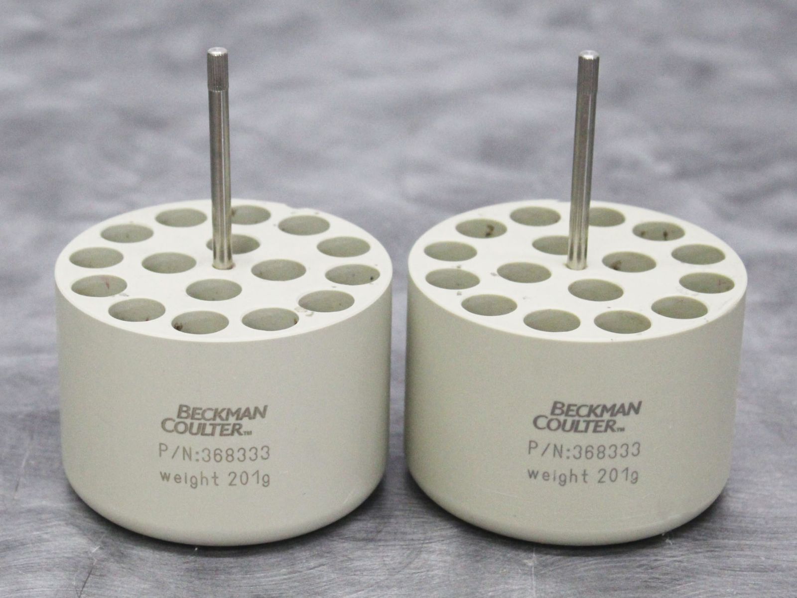 x2 Beckman Coulter 368333 Swing Bucket Adapter 16x5-7mL Conical Tubes